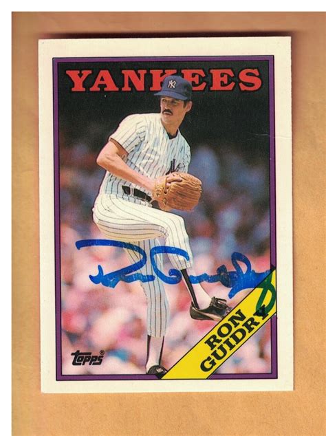 Ron Guidry Autographed 1988 Topps Tiffany Baseball Card Signed New York