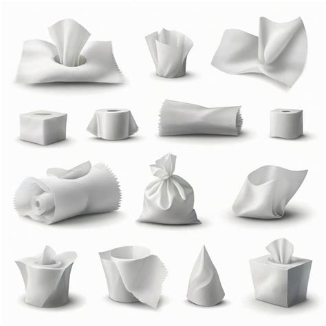 Tissue Vector Set White Background Isolated A High Qual Premium Ai Generated Vector