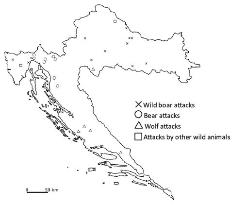 Geographical Distribution Of Wild Animal Attacks Download Scientific