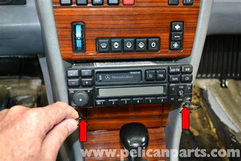 Mercedes Benz W124 Radio Removal 1986 1995 E Class Pelican Parts DIY Maintenance Article