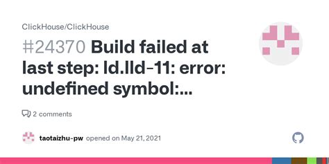 Build Failed At Last Step Ldlld 11 Error Undefined Symbol Db