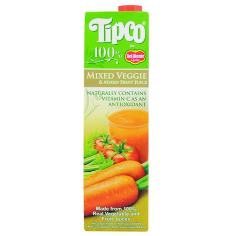 Tipco Mixed Fruit Juice Mixed Veggie Liter Shopee Philippines