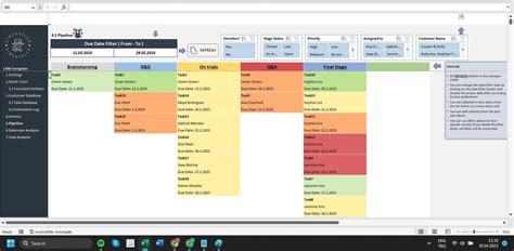 Crm Excel Template Bundle Crm Dashboard Template Kanban Board Editable Contact List Lead