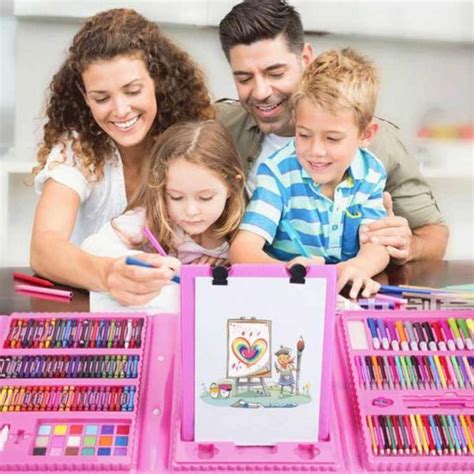 Детски комплект за рисуване в куфарче 208 части Pt208 на топ цена — Vibe Bg