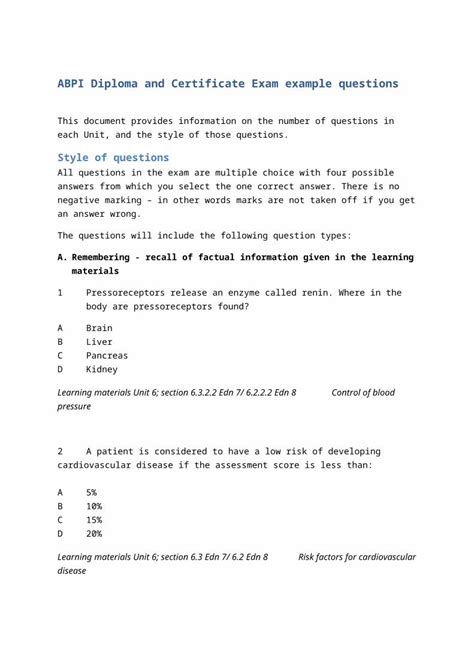 Docx Abpi Certificate And Diploma Practice Questions · Web View3