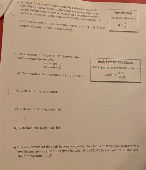 solved a unit vector is a vector with magnitude 1 ﻿whose
