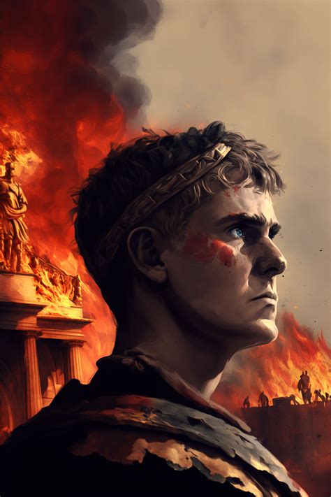24x36 Gallery Poster Emperor Nero Watching Rome Burn P3