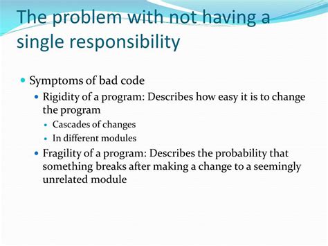 PPT The Single Responsibility Principle SRP PowerPoint Presentation ID