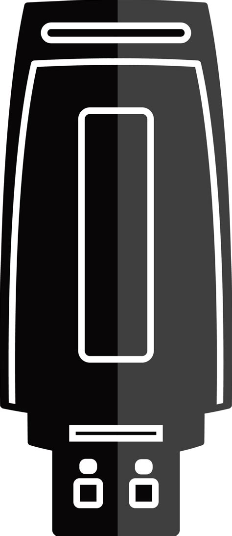 Technology Tool Wireless Data Storage Flash Disk Pc Plate Line Vector Illustration Simple And