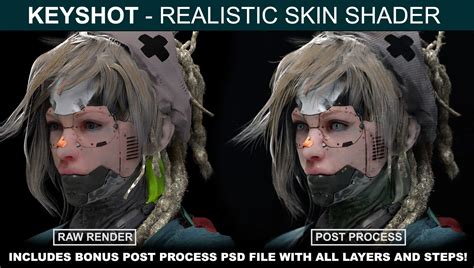 Realistic Skin Shader For Keyshot Flippednormals