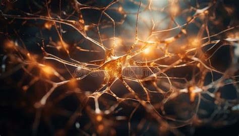 Nerve Cells Communicate Via Synapses In Brain Generated By Ai Stock Illustration Illustration
