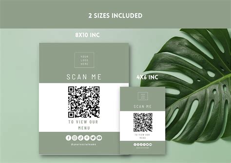 Scan To View Our Menu Sign Menu QR Code Sign Modern Menu QR Code