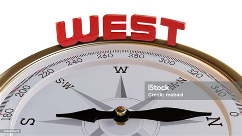 서쪽의 방향을 가리키는 나침반 클리핑 경로를 사용한 8k 3d 렌더링 그림 3차원 형태에 대한 스톡 사진 및 기타 이미지 3차원 형태 Revolution 개념