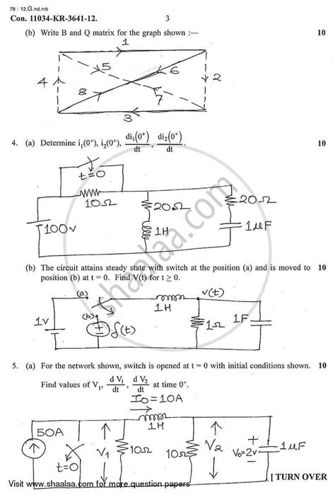 Electrical Network Analysis And Synthesis BE Instrumentation Engineering Semester