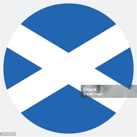 스코틀랜드 국기입니다 버튼 플래그 아이콘입니다 표준 색상 원 아이콘 플래그입니다 컴퓨터 일러스트레이션 디지털 일러스트레이션 벡터 일러스트 레이 션입니다 0명에 대한 스톡