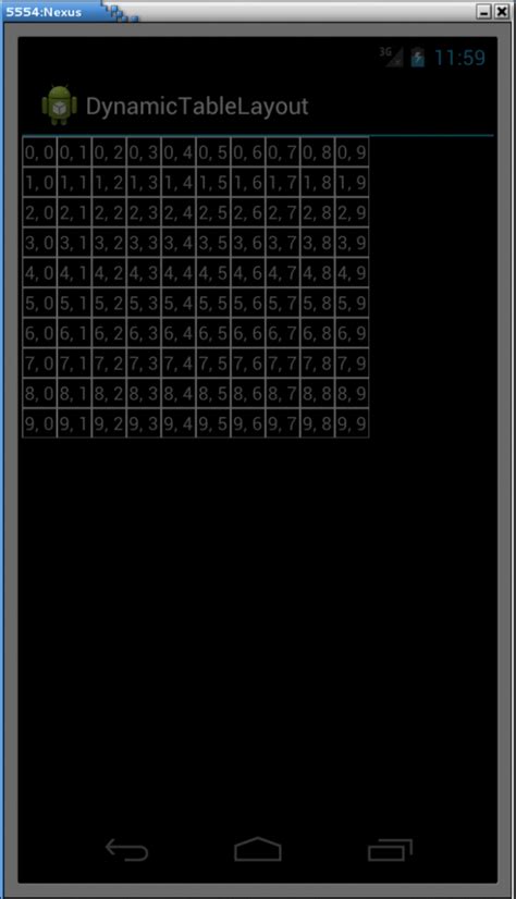 Dynamic Tablelayout In Android Luca Zanini