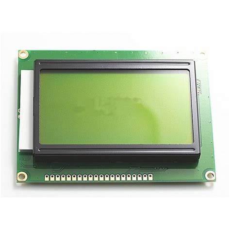 325 Lcd 12864 黃綠底黑字 液晶顯示模組 繁體中文字庫 圖形 串並口通用 St7920 附排針 蝦皮購物