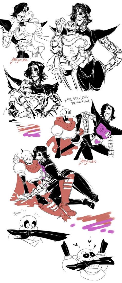 Undertale Papyrus X Mettaton Papyton Doodles By Yamsgarden On