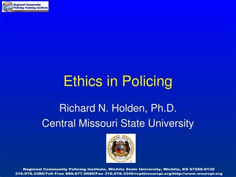 PPT Ethics In Policing PowerPoint Presentation Free Download ID