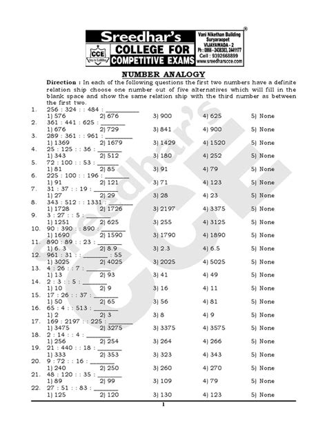 Reasoning Number Analogy Pdf Teaching Mathematics Worksheets Library