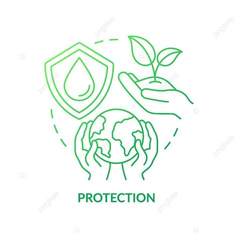 Protection Green Gradient Concept Icon Template Download On Pngtree