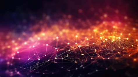 Premium Ai Image Abstract Futuristic Network Lines Background Network Connection Fiber Optic