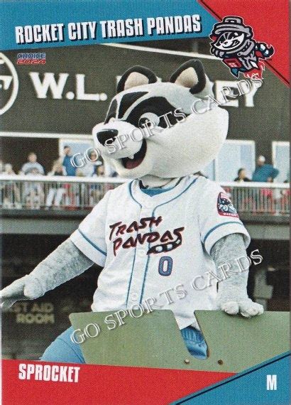 2024 Rocket City Trash Pandas Sprocket Mascot Go Sports Cards