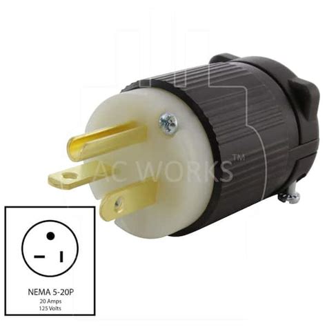Nema 5 20p Straight Blade Configuration Pole Wire 20 Amp 56 Off
