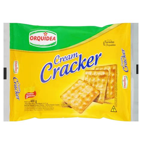 Biscoito Cream Cracker Orquídea Pacote 400g Super José