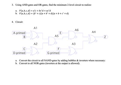 solved using and gates and or gates find the minimum