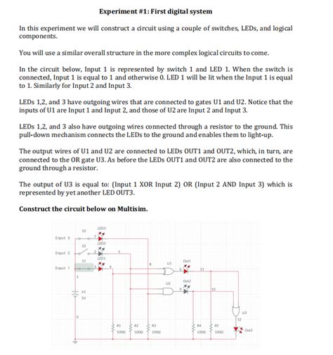 Solved Experiment First Digital System In This Chegg Com