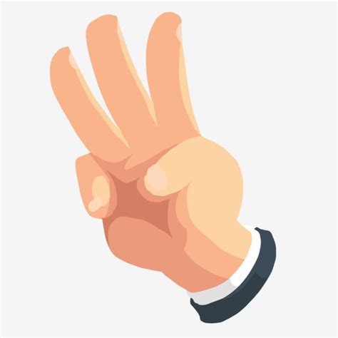 3 손가락 번 창의적인 제스쳐 일러스트 리더 제스처 세 손가락을 뻗은 세 번 창의적인 제스처 그림 Png 일러스트 및 Psd 이미지 무료 다운로드 Pngtree
