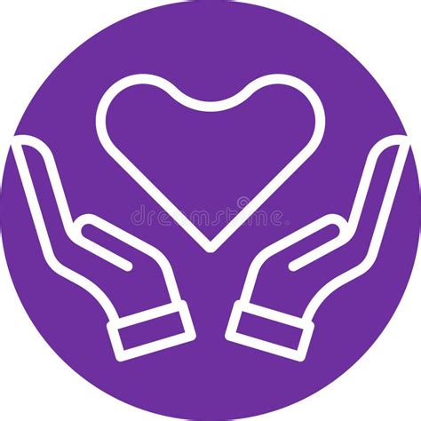 Purple Core Values Icon Set In One Color On White Background Stock Illustration Illustration