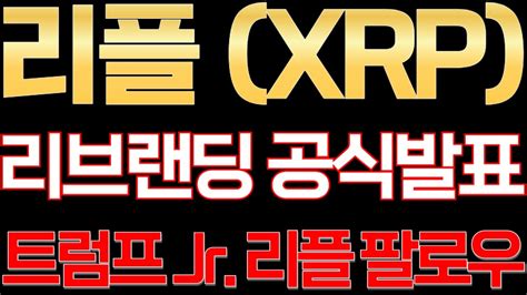 리플 大폭등 시나리오 내일부터 이렇게 바뀐다 🔥 리플 비트코인 트럼프 일론머스크 Sec 리플전망 Xrp 알트추천 🔥 Youtube