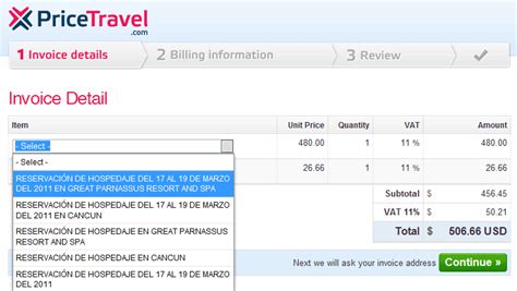 Choose The Description You Want For Every Item On You Invoice And Type The Requested Information