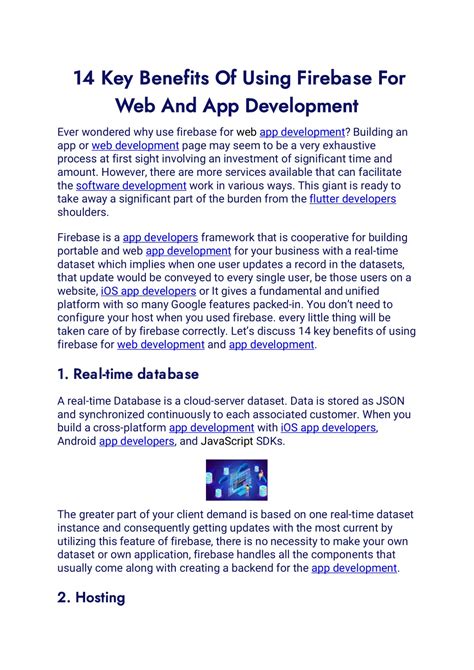 Ppt 14 Key Benefits Of Using Firebase For Web And App Development
