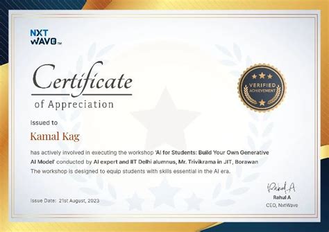 Kamal Kag On Linkedin Nextwave Artificialintelligence Aiworkshop Jit