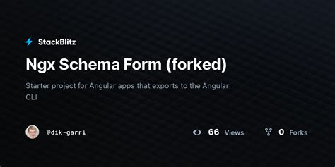 Ngx Schema Form Forked Stackblitz