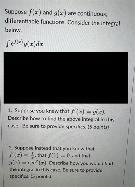 Solved Suppose Fx And Gx Are Continuous Differentiable