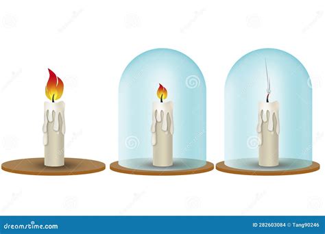 Oxygen And Fire Experiment With Glass Jar Royalty Free Stock Image 282759280