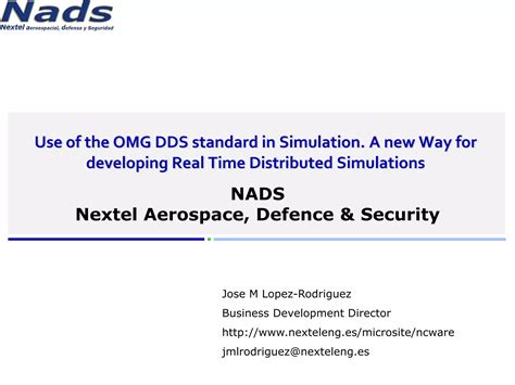 Use Of The Omg Dds Standard In Simulation A New Way For Developing Real Time Distributed