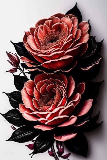 Premium Ai Image Rose Pattern Solid Background Svg Hyper Detailed Simple Smooth And Clean