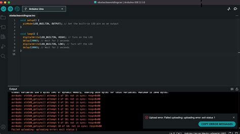 arduino l light blinks 3 times when connected then turns off ide 1 x arduino forum