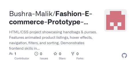 Github Bushra Malikfashion E Commerce Prototype Web Project Htmlcss Project Showcasing