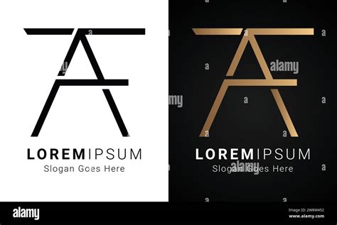 Luxury Initial Atf Or Fta Monogram Text Letter Logo Design Stock Vector Image And Art Alamy