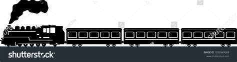 Steam Train Icon Silhouette Vector เวกเตอร์สต็อก ปลอดค่าลิขสิทธิ์