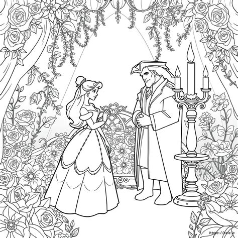 Disney La Bella E La Bestia Disegni Da Colorare Amazon It Il Nuovo