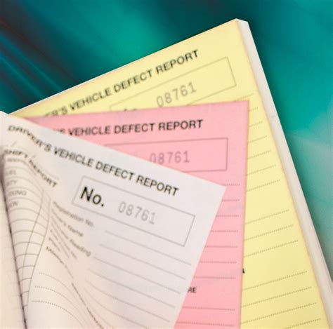 30 Page Triplicate Truck Defect Book Tachograph Supplies