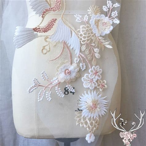 1 шт Великолепная 3d Цветочная вышивка кружевные свадебные аппликации патч Мотив Diy свадебное