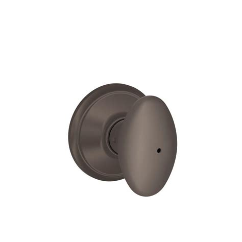 Schlage Siena Oil Rubbed Bronze Privacy Bedbath Door Knob F40 Sie 613 The Home Depot